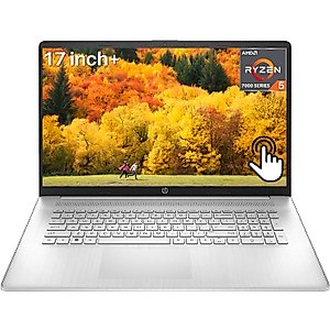 HP 2023 Newest Touchscreen Business Laptop, 17.3 Inch HD+ Display, AMD Ryzen 5 7530U Processor(Beats i7-1165G7), 16GB RAM, 1TB SSD, Wi-Fi 6, Anti-Glare, Webcam, Windows 11 Home, Bundle with JAWFOAL