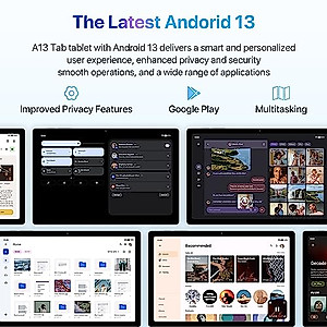 UMIDIGI Unlocked Android 13 Tablet, A13 Tab (8+8) GB RAM +128GB ROM with Cellular and WiFi,10.5 inch FHD Large Display, Support Videline L1, 7500 mAh Mega Battery, Support 1 TB Expandable