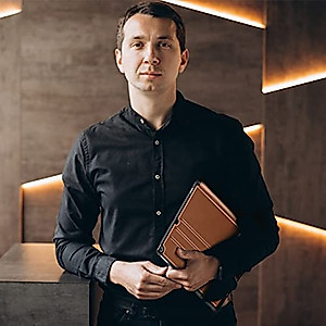 Case for iPad 9th / 8th / 7th Gen Case (2021/2020/2019) 10.2 Inch - Premium Leather Business Edition with Built-in Apple Pencil Holder - Auto Wake/Sleep - Orange