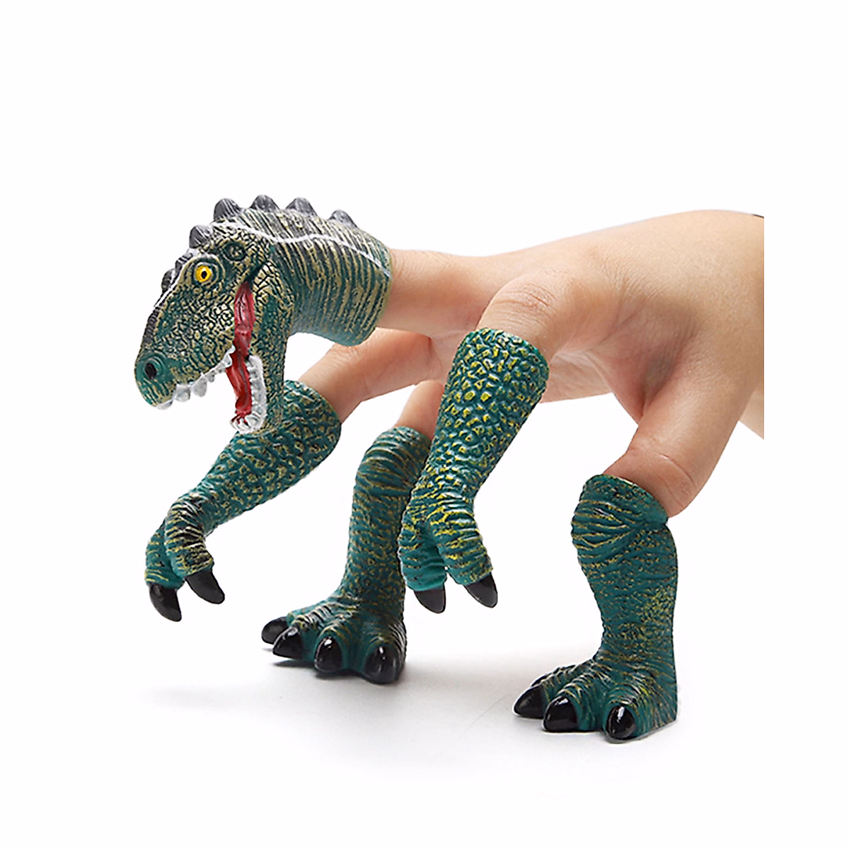 AQKILO Dinosaur Finger Puppet Set, Animals Puppet Show Theater Props, Novelty Toys Weird Stuff Gifts