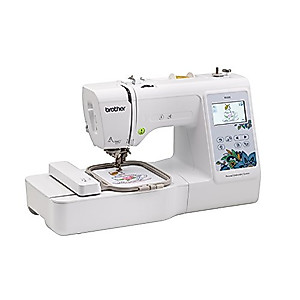 Brother PE535 Embroidery Machine, 80 Built-in Designs, 4" x 4" Hoop Area, Large 3.2" LCD Touchscreen, USB Port, 9 Font Styles