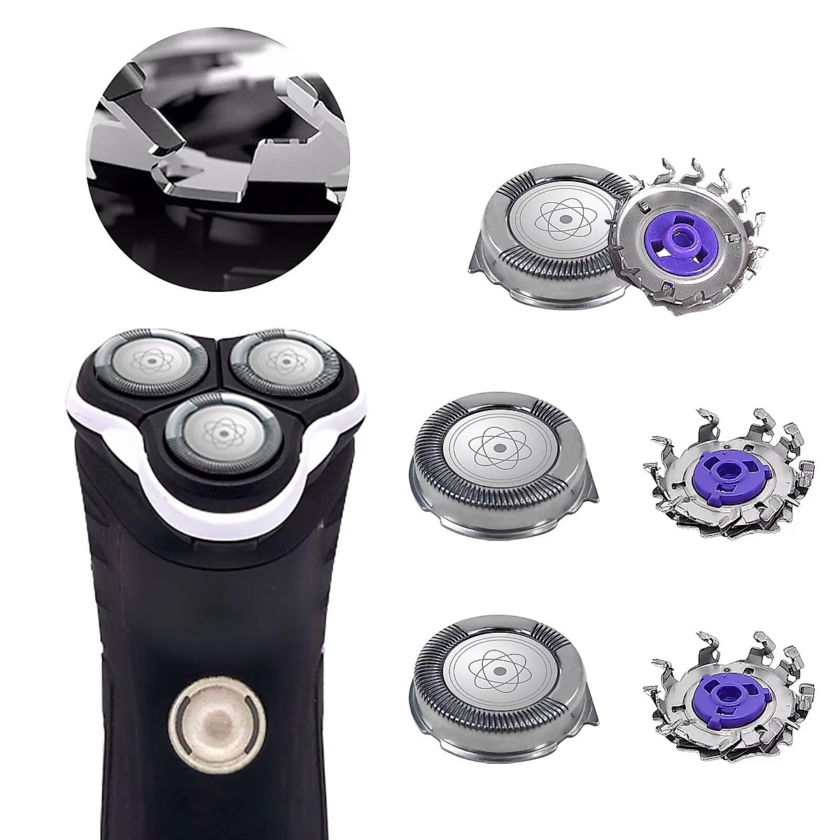 3X Replacement Shaver Head Shaver Blade for Philips Norelco 7950XL,7800XL,7800XLcc, 7810XL, 7380XL, 7360XL, 7350XL, 7345XL, 7340XL, 7325XL, 7315XL, 7310XL