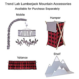 Trend Lab Lumberjack Moose 3 Piece Crib Bedding Set, Gender-Neutral Color Palette, Includes Quilt, Fitted Crib Sheet and Skirt