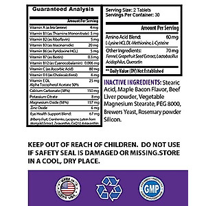 Dog Eye Problems - Pets Eye Health for Dogs and Cats - Best Premium Complex - Dog Eye Support Supplement - 2 Bottles (120 Treats)