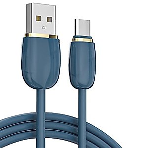 BGNTBUK 2 Cable 2m 2PCS 1m 3A Silicone Data Cable Mobile Phone Color Fast Charging Line Liquid Soft Plastic Flash Charging Cable Charger 10 Ft