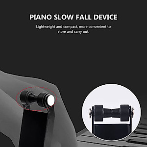 ARTIBETTER Piano Slow Soft Fall Device Aluminum Alloy Hydraulic Pressure Piano Fallboard Decelerator Keyboard Cover Descend Control Device Finger Guard Piano Accessory