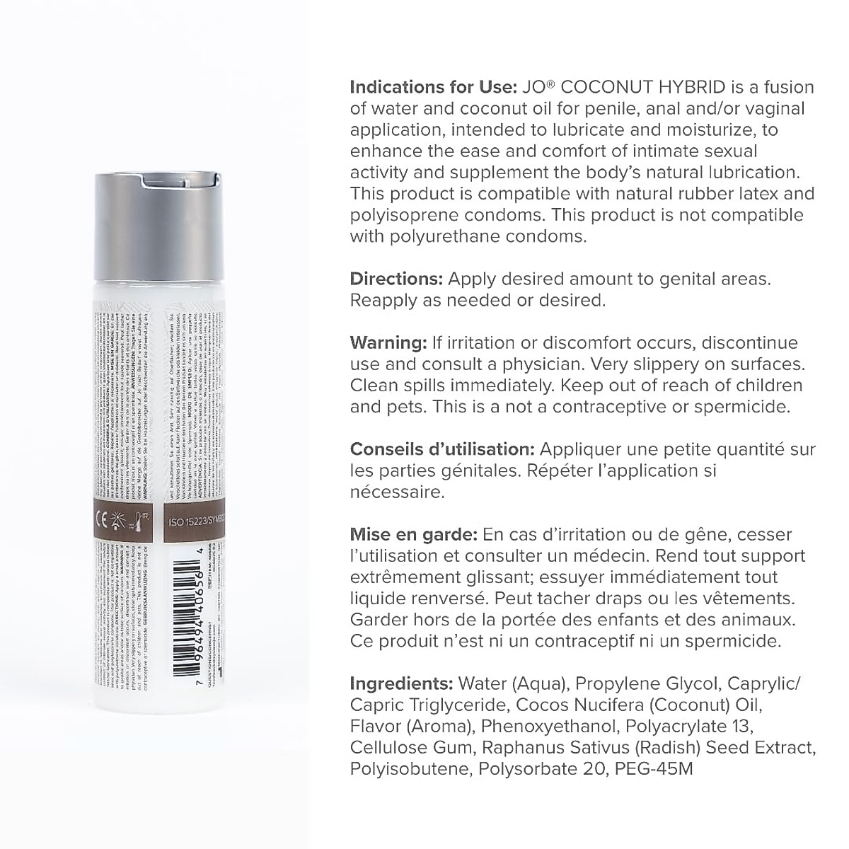 System Jo Silicone Free Hybrid - Original - Lubricant (Hybrid) 4 floz/120 mL, Assorted