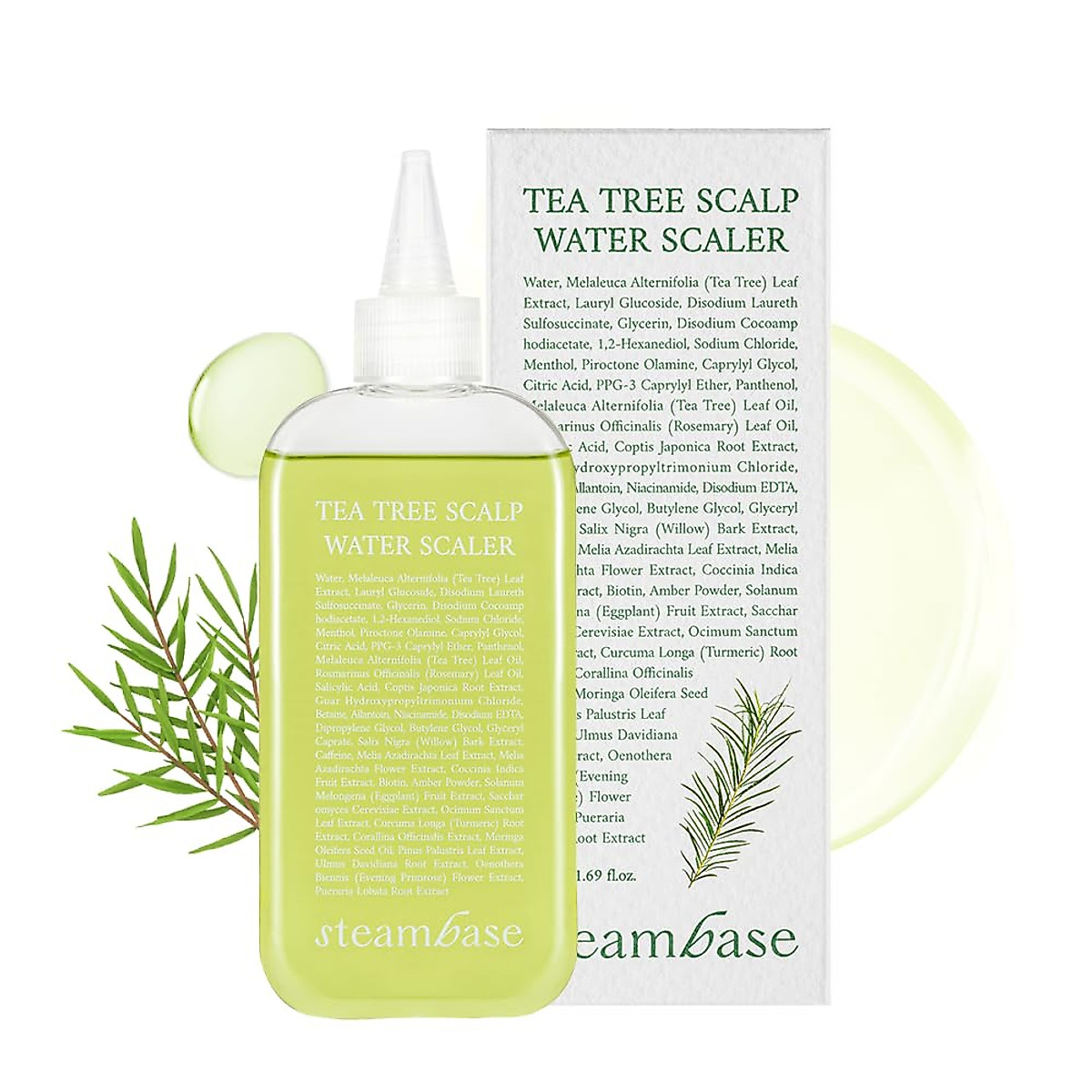 STEAMBASE Tea Tree Scalp Treatment | Purifies and Exfoliates Oily Scalp | Natural BHA & Tea Tree | Removes Odor & Buildup | Hypoallergenic Exfoliator, 8.42 fl oz