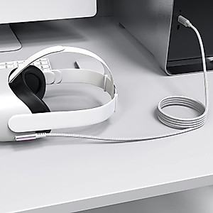 6AMGame 16Ft Link Cable for Oculus Quest 3/2/Pro Gaming Accessories PC Steam VR Headset High Speed USB C to C Charging Cord