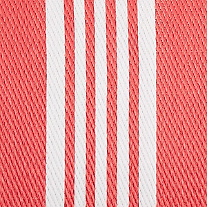 DII Outdoor Rug Collection Reversible Woven Polypropylene Plastic Straw Mat, 4x6-Feet, Coral