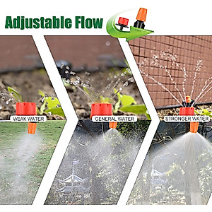 WUGAOGAI Drip Irrigation System 164FT 180 Pack Garden Drip Irrigation Kit 1/4"" Blank Tubing Drip Kit DIY Automatic Irrigation Equipment Set for Garden Greenhouse, Flower Bed,Patio,Lawn