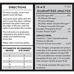 Jobe's 5001T Houseplant Indoor Fertilizer Food Spikes, 50 Pack
