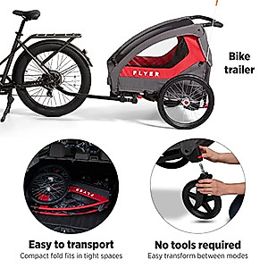 Flyer™ Duoflex 2 in 1 Bike Trailer and Stroller for Toddlers, 1+ Years