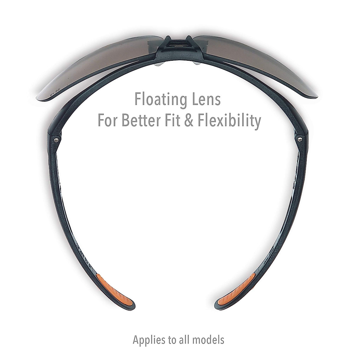 Honeywell Uvex Ademco by Protégé Safety Glasses, Metallic Black Frame with Clear Lens & Ultra-Dura Anti-Scratch Hardcoat (S4200-H5)