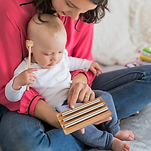 Meditation Trio Chime, AKLOT Chime Three Tone Trio Chime Bell Hand Percussion Chimes for Prayer Meditation Yoga Teachers' Classroom Management