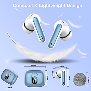 Wireless Earbuds 2024 Bluetooth 5.3 Headphones HiFi Stereo, 40H Playtime in-Ear Earbud, Bluetooth Earbuds with LED Power Display, IP7 Waterproof Wireless Earphones Sport Headset for Android iOS