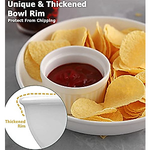 Samsle 30 Oz Pasta Bowls, White large Ceramic Salad, Soup, Dinner Bowls Plates, Bowl Set of 6, Oven, Microwave, Dishwasher Safe