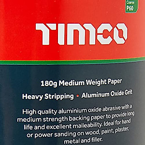TIMCO 231541 60 Grit Yellow-115mm x 10m Sandpaper roll