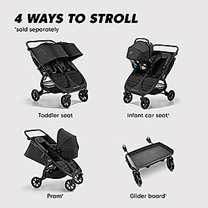 Baby Jogger City Mini GT2 All-Terrain Double Stroller, Jet , 40.7x29.25x42.25 Inch (Pack of 1)
