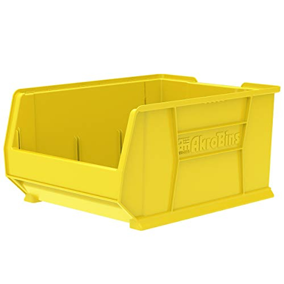 Akro-Mils 30289 Super-Size AkroBins Plastic Storage Bins, Space-Saving Stackable Bins for Garage Organization Bins, Classroom Organization, Warehouses, 24-Inch L x 18-Inch W x 12-Inch H, Yellow, 1-Pack