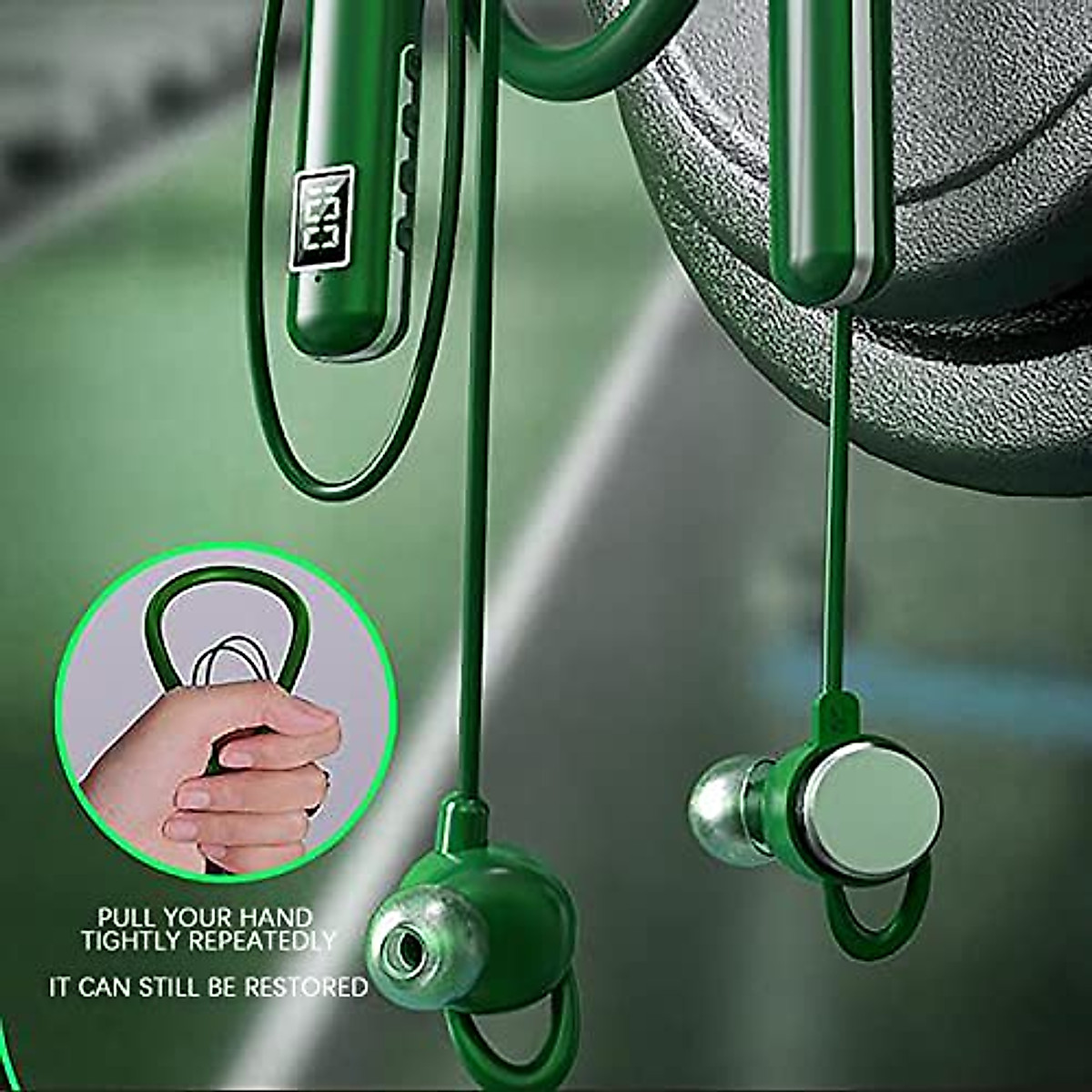 #sz0n9R Wireless Bluetooth Headset Sports Neck-Type Digital Display Noise-Cancelling Bluetooth Headset