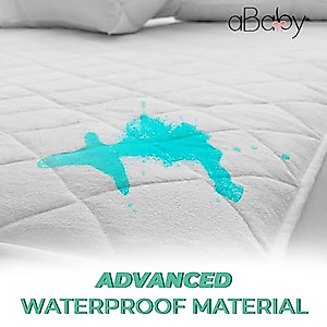 Bassinet Waterproof Mattress Protector - Size 13x29, (Water Repellent Vinyl Backing)