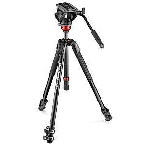 Manfrotto 190X 3-Section Aluminum Video Tripod with 500 Fluid Video Head