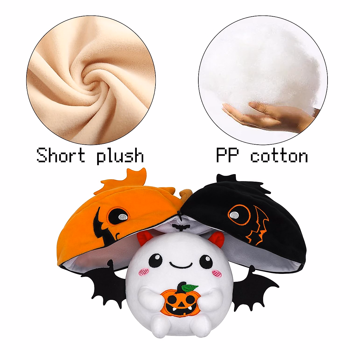 NJXQLL Halloween Plush Toys, Halloween Stuffed Animal Plush Pillow, Pumpkins Ghosts Halloween Plushies Toys for Adults and Kids, Halloween Christmas Birthday Party Home Decor
