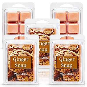 Ginger Snap - Crisp Ginger Cookie Scented Melt- Maximum Scent Wax Cubes/Melts- 1 Pack -2 Ounces- 6 Cubes Gift for Women, Men, BFF, Friend, Wife, Mom, Birthday, Sister, Daughter, Long Lasting Wax Tart
