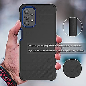 Leptech for Galaxy A32 5G Case with Soft TPU Screen Protector, [Holster Series] Full Body Heavy Duty Armor Protective Phone Cover with Kickstand Belt Clip Case for Samsung Galaxy A32 5G 6.5" (Black)