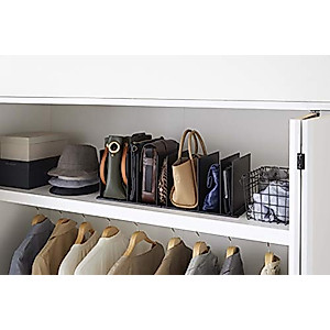 Yamazaki Handbag Home Purse Bag Divider Shelf | Plastic | Closet Organizer, One Size, Black