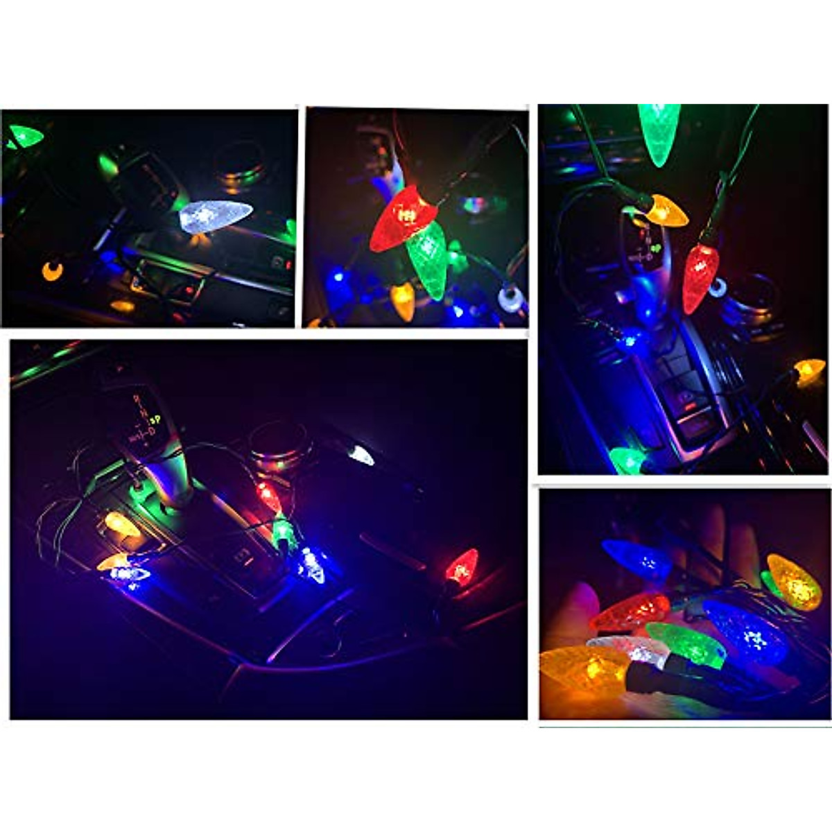 Cewuidy LED Christmas Lights Charging Cable,USB and Bulb Charger,50inch 10led Multicolor Available with Phone 5,6,7,8,X,XR,XS,XS Max,11,11Pro,11Pro Max,SE2,12mini,12,12Pro,12Pro Max etc(1pcs)