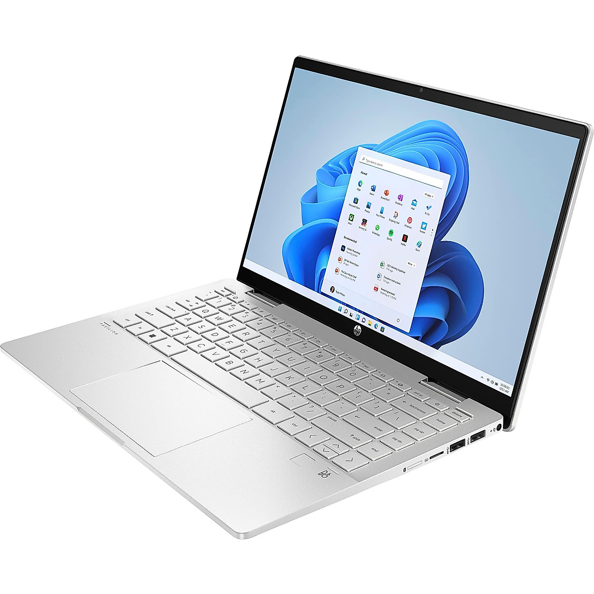 2022 HP Pavilion x360 2-in-1 14" Touchscreen Laptop, 12th Gen Intel 10-Core i5-1235U, Intel Iris Xe Graphics, 8GB DDR4 RAM, 512GB PCIE SSD, Fingerprint, Backlit KB, Stylus Pen, Win 11 Home, Silver