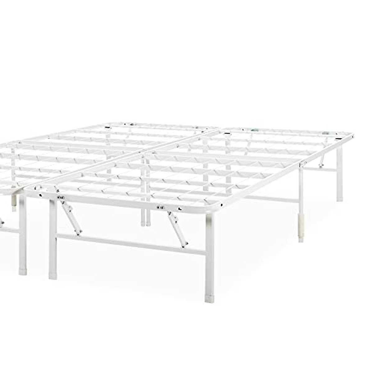 ZINUS SmartBase Tool-Free Assembly Mattress Foundation / 14 Inch Metal Platform Bed Frame / No Box Spring Needed / Sturdy Steel Frame / Underbed Storage, White, Cal King