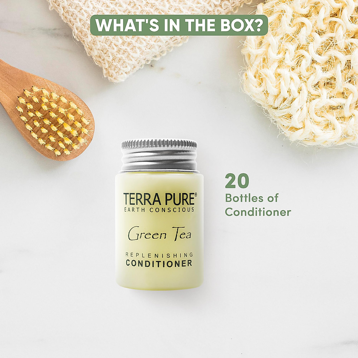 Terra Pure Conditioner, Travel Size Hotel Amenities, 1 oz (Case of 20)