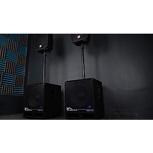 Rockville RBG15S 1600w Active Powered PA Subwoofer w/DSP + Limiter Pro/DJ, 15 inch, Black