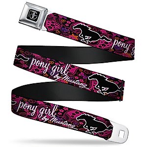 Buckle-Down Standard Seatbelt Belt Mustang XL, 1.5" Wide-Fits Pant Size 32-52