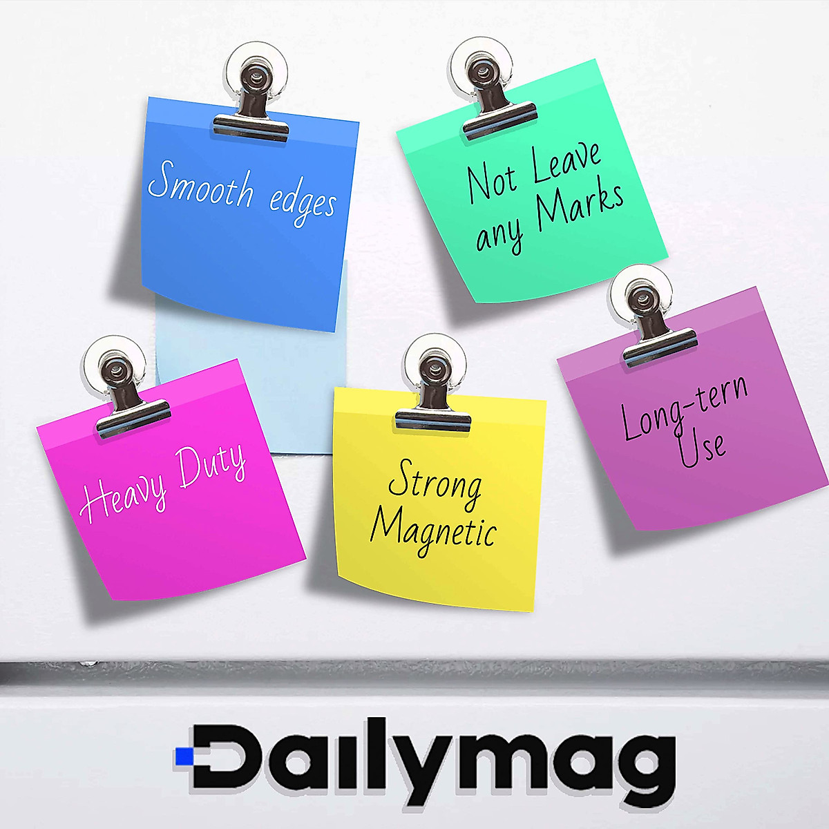 Dailymag Refrigerator Magnets, Strong Scratch-Free Refrigerator Magnet Clips for Organizing & Decorating, Great Gift for Fathers and Mothers, Husbands and Wives, Brothers and Sisters, Pack of 12pc