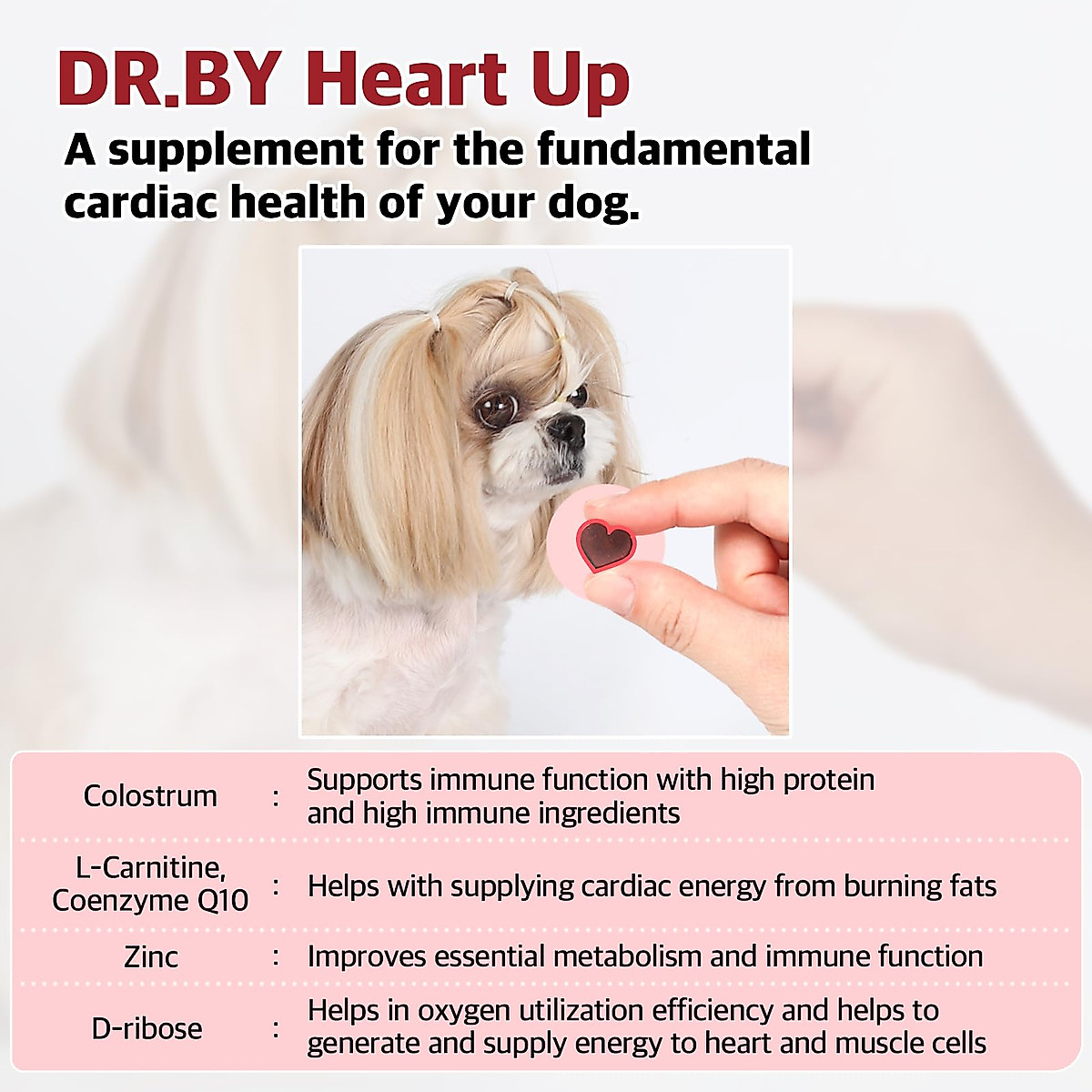 Doctor by HeartUp Heart Care Supplements for Dogs and Puppy – Soft Chews for Dogs with Colostrum, L-Carnitine and Coenzyme Q-10-2.82 oz (80g), 70 Cheese Flavored Soft Chews