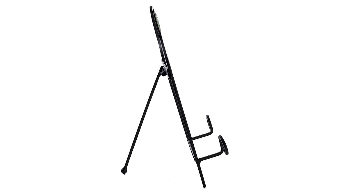 Displays2go Black Curled Plate Easels (Set of 2)
