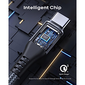 AZPPANXI 20 FT USB C Cable, Extra Long USB C Cable Fast Charging |𝐏𝐫𝐞𝐦𝐢𝐮𝐦 𝐃𝐮𝐫𝐚𝐛𝐥𝐞| Nylon Braided USB A 2.0 to Type C Cable Charger Cord Compatible with Moto LG Pixel and More, Gray