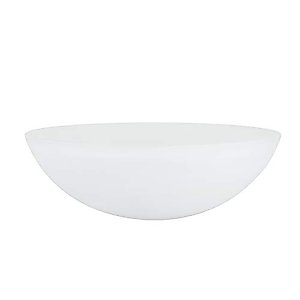Aspen Creative Frosted 23098-01 Transitional Style Replacement Torchiere Glass Shade, 5-3/8" high x 15-5/8" Diameter