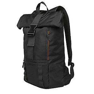 Voyager Backpack, Laptop Daypack, Water-Resistant 600D Polyester #SP4111 (Black)