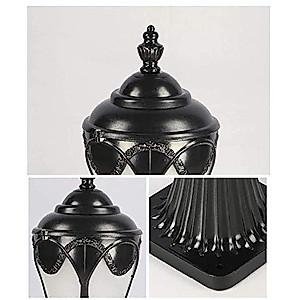Lights Outdoor Waterproof Post Lantern Courtyard Balcony Garden Decoration Aluminum Metal Stigma Headlights Outdoor E27 Exterior Pillar Post Lamp Street Pedestal Lamp External Desktop Landscape Stadiu
