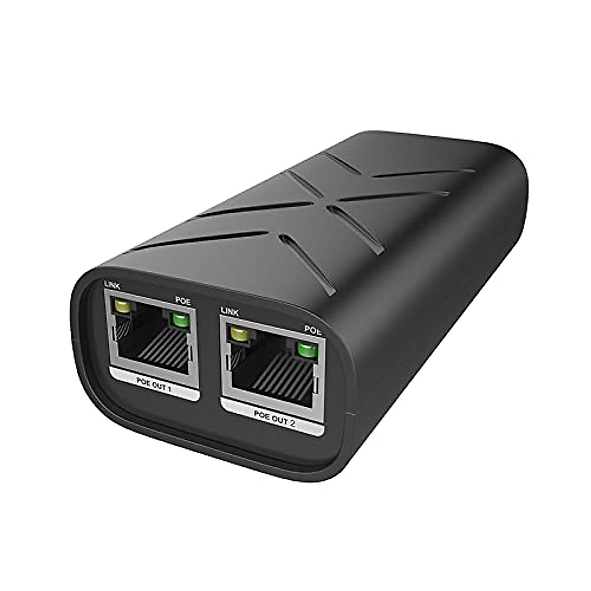 AIGWS 3 Port 10/100/1000M PoE Extender Switch 1 in 2 Out, Unmanaged Power Over Ethernet Repeater, IEEE 802.3 af for Security PoE IP Camera, VoIP Network (Gigabit)