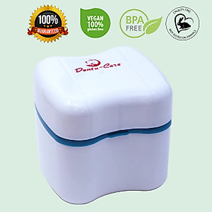 Polident 3 Minute Denture Cleaner 120 Tablets in Triplemint Bundle with Dentu-Care Denture Cleaning Cup Case With Lid Basket and Draining Basket for Cleaning and Storing