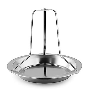 Vertical Stainless Steel Chicken Roaster Rack - Duck Holder Grill Stand Roasting, Sturdy BBQ Barbecue Tray for Oven, Cooking Grill Pan Tool