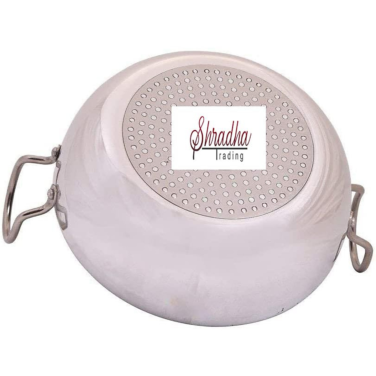 Shradha Trading Aluminium Kadai, Aluminum Indian Kadai,Indian Kadai, Cookware pan, Indian Stir Pan, Frying Pan, Size-12, Thickness 4 mm