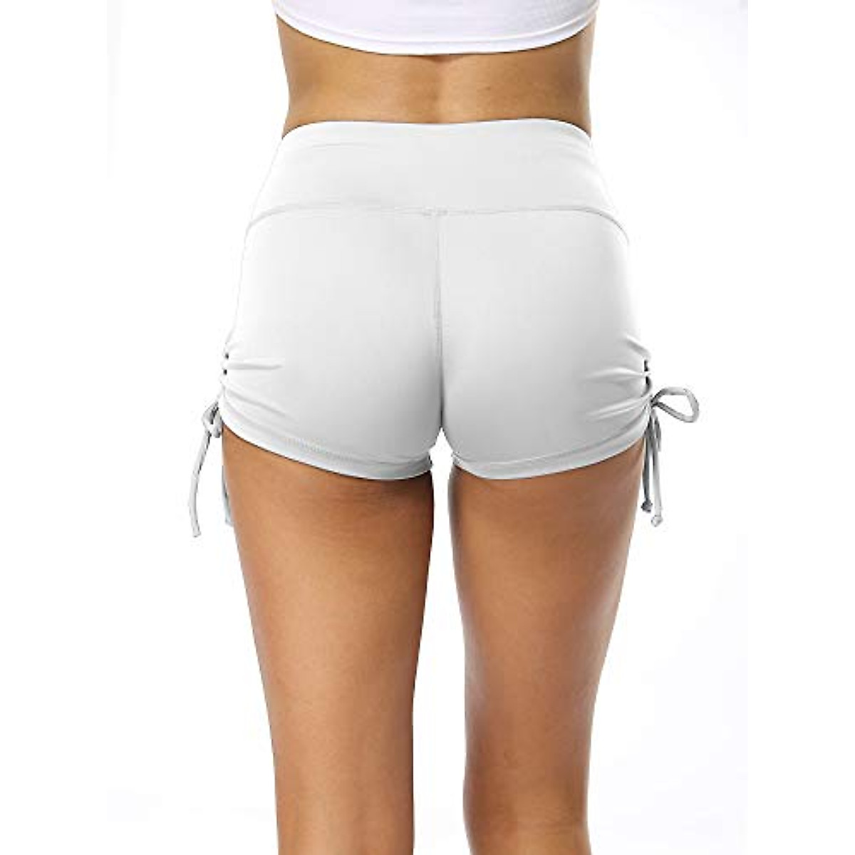 CADMUS Athletic Booty Shorts for Women 3 Pack High Waisted Workout Pro,1021,Black,Grey,White,Small