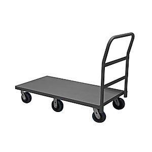 Durham EPT6W30486PU95 Platform Truck, 6 Polyurethane, 6 Wheel, Gray